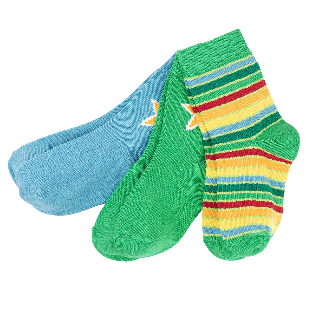 Villervalla Multi Stripe 3 Socks Set - Palm – The Thrifty Stork