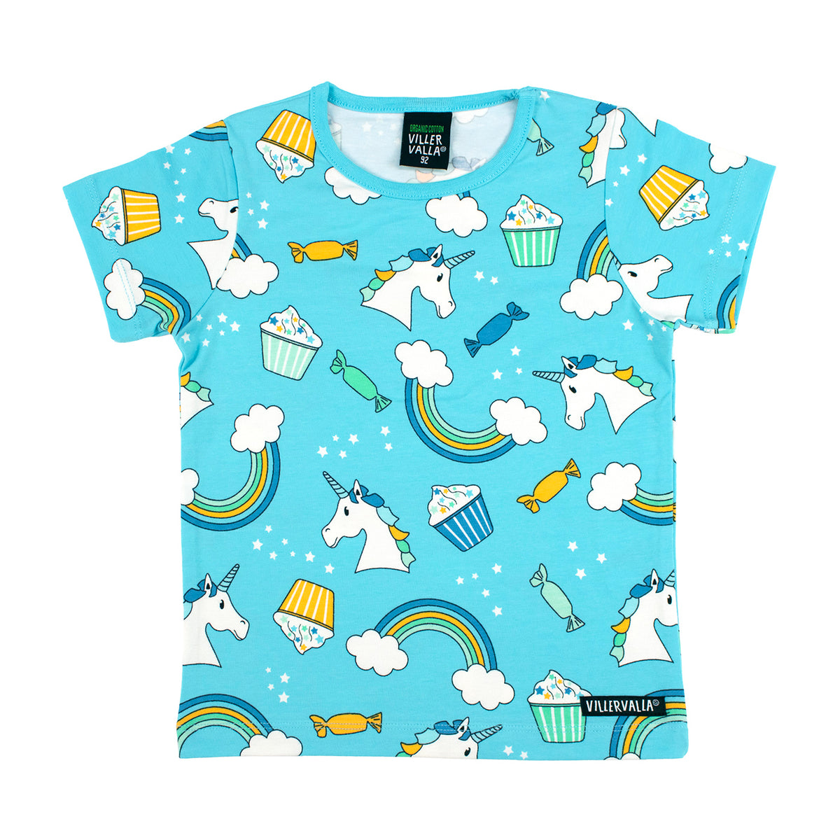 Villervalla T-Shirt Short Sleeve Unicorn Print - Aruba – The Thrifty Stork