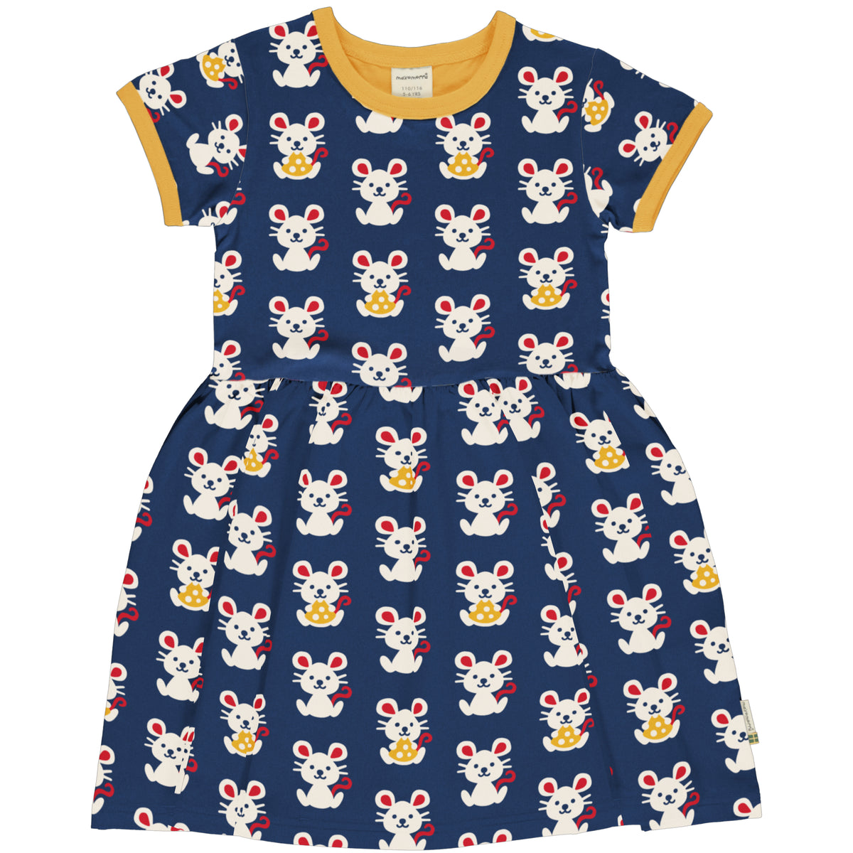 Maxomorra Dress Spin Short Sleeve - Mouse – The Thrifty Stork