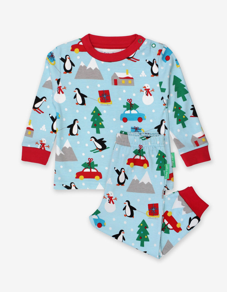 Toby Tiger Organic Penguins' Christmas Pyjamas – The Thrifty Stork